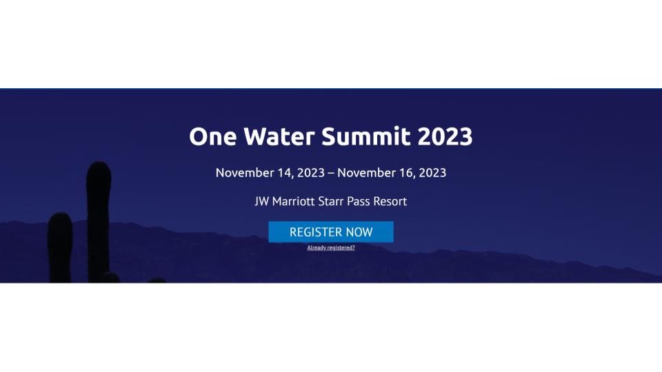 One Water Summit 2023 | Indigenous Resilience Center (IRes)