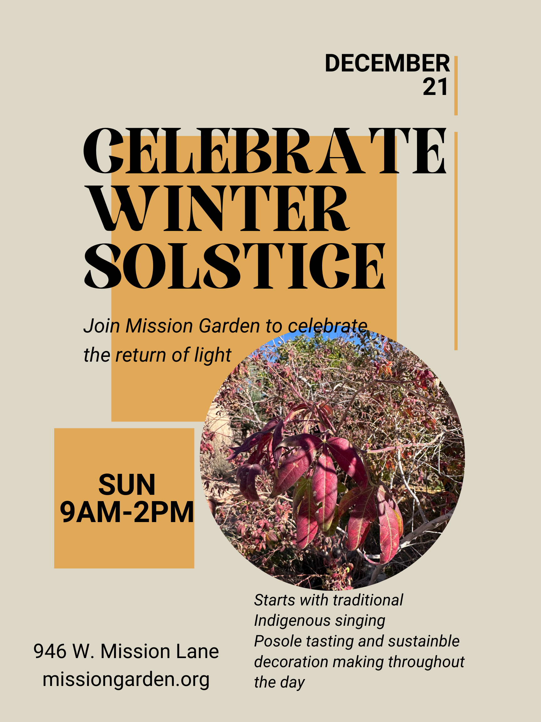 Mission Garden winter solstice and capstone project | Indigenous Resilience Center (IRes)